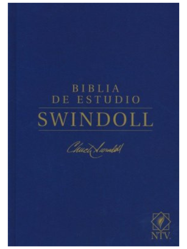 Biblia De Estudio Swindoll Ntv Azul Tapa Dura