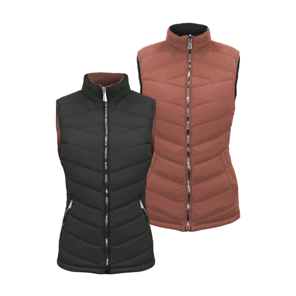 Chaleco para dama Modelo Sally Doble vista corto, con cardigan a los ...