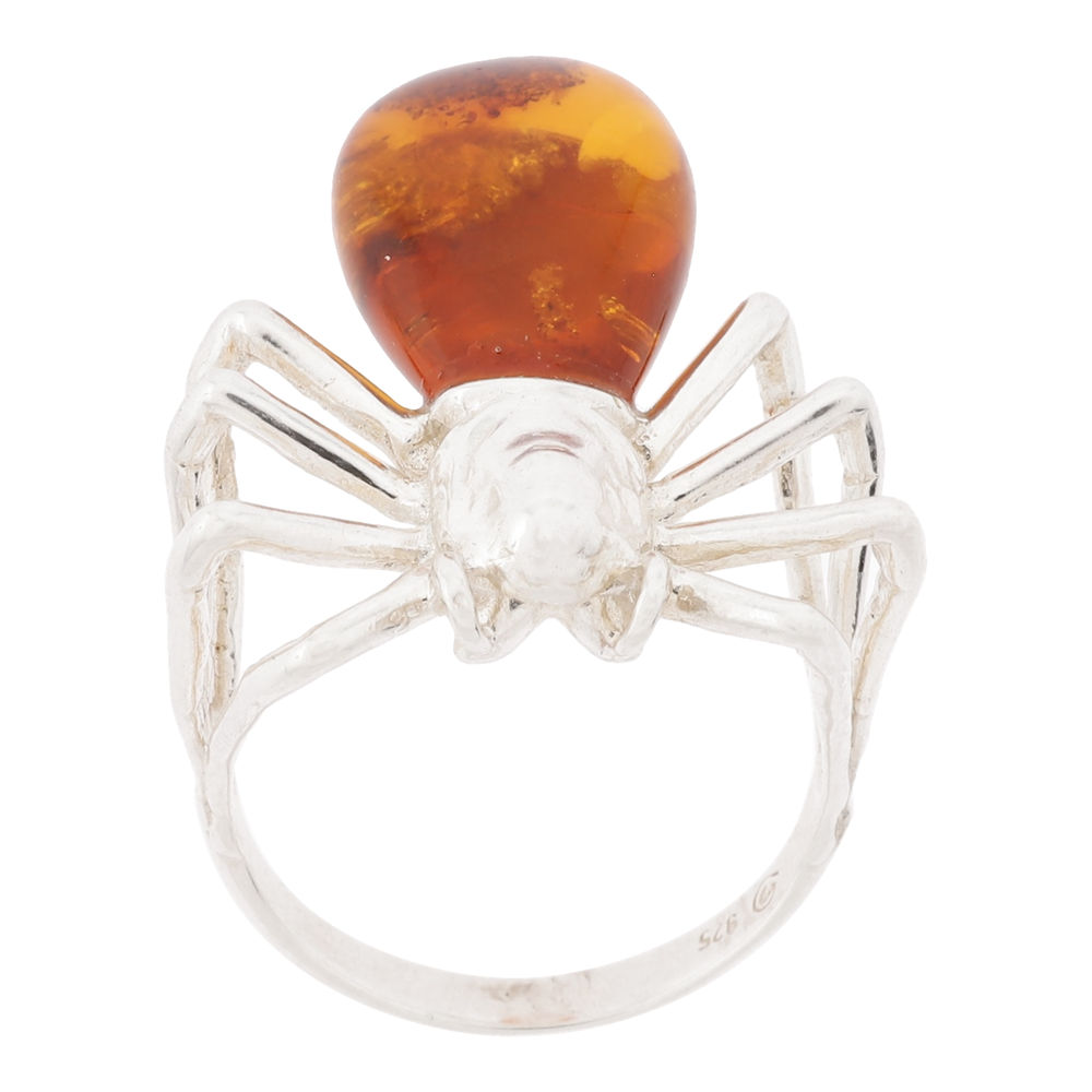 Anillo de Araña (Plata .925 y Ambar)
