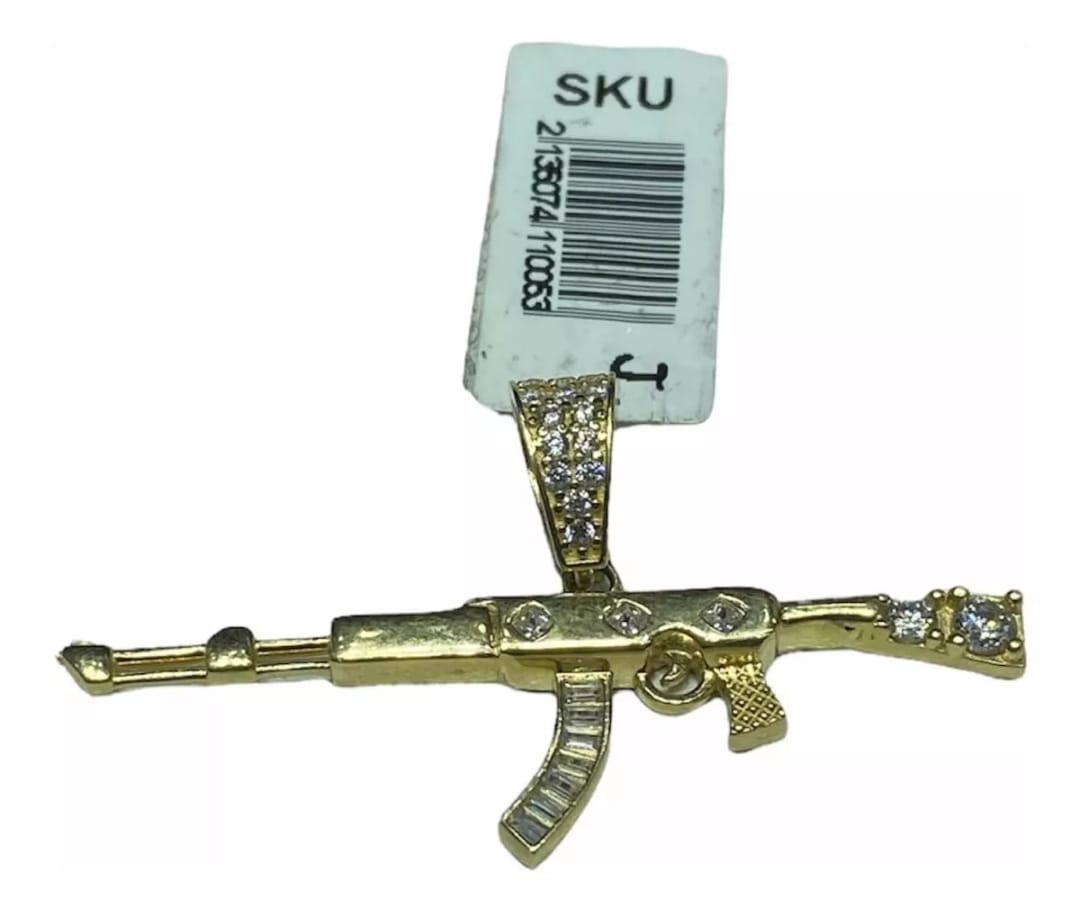 Kit Cadena + Dije Arma Oro 14 K. + Obsequio