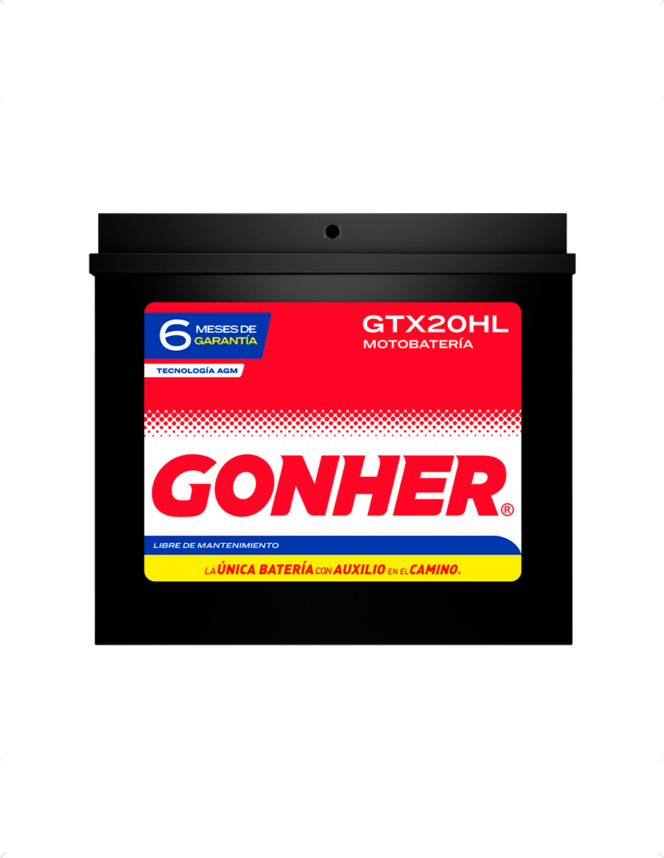 Gonher Moto Batería Tipo Gel 1030007 Gtx20hl Ctx20hl-bs Ytx20hl-bs