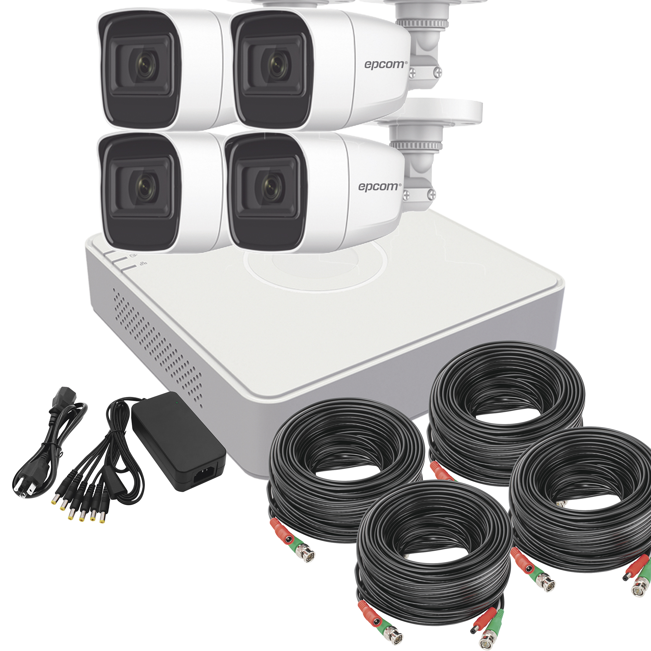 Kit Cámaras De Videovigilancia 1080p Full Hd Con Micrófono Epcom