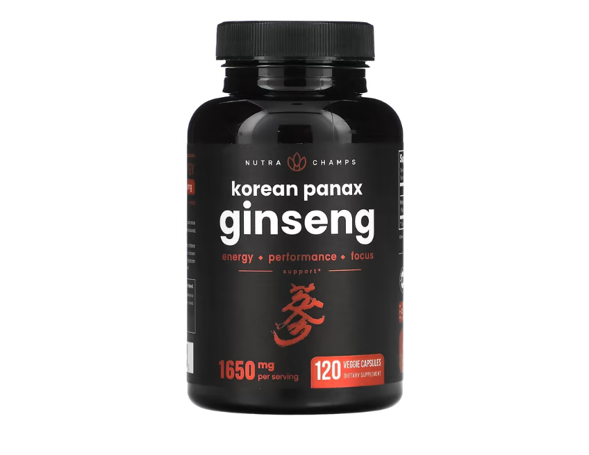 Nutra Champs Korean Panax Ginseng 1650mg 120 capsulas