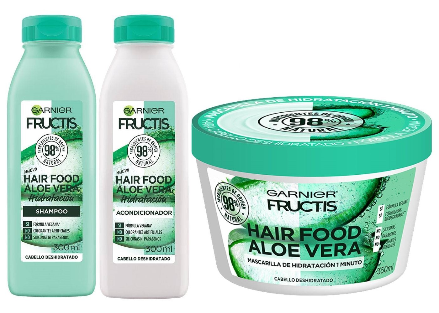Fructis Hair Food Aloe Vera Shampoo, Acondicionador, Mascarilla ...