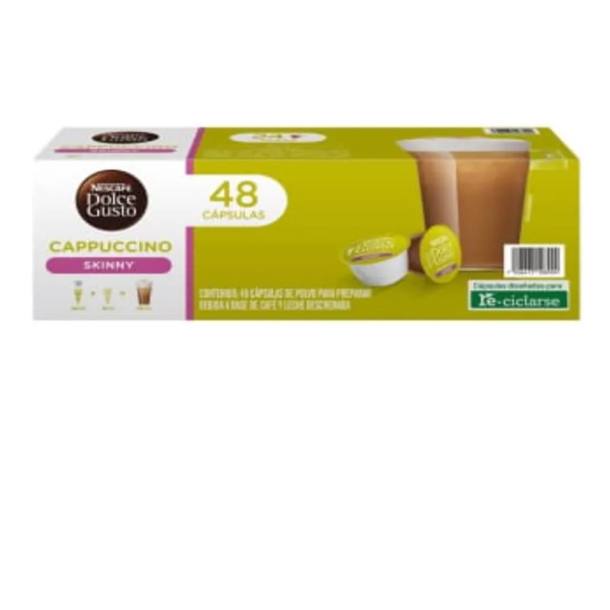 Nescafé Cappuccino Skinny Cápsulas Café Dolce Gusto 48 Pzas