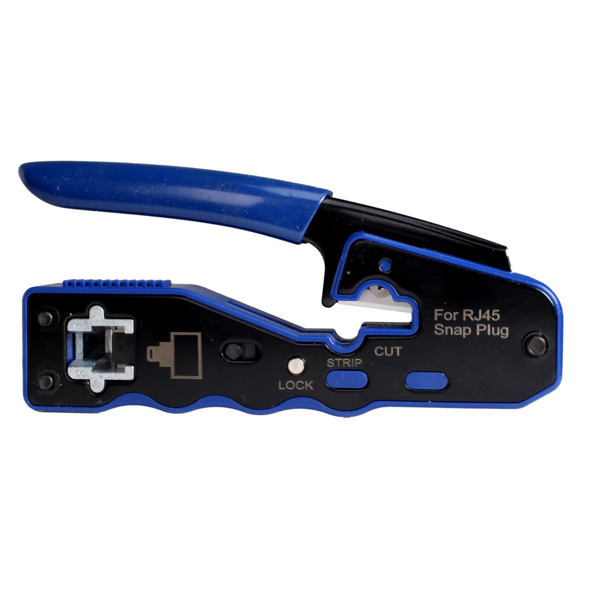 Pinza Ponchadora Plug Rj45 Pass Through Mango Antiderrapante