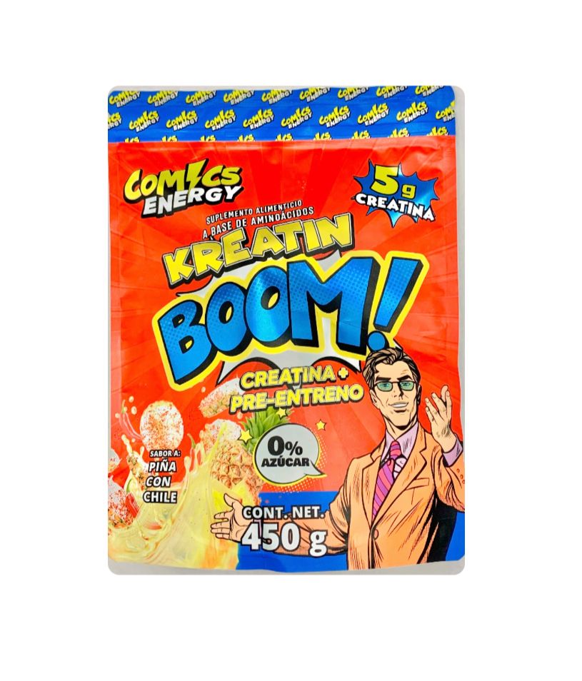 Creatina Boom + pre entreno (30 serv) sabor piña con chile