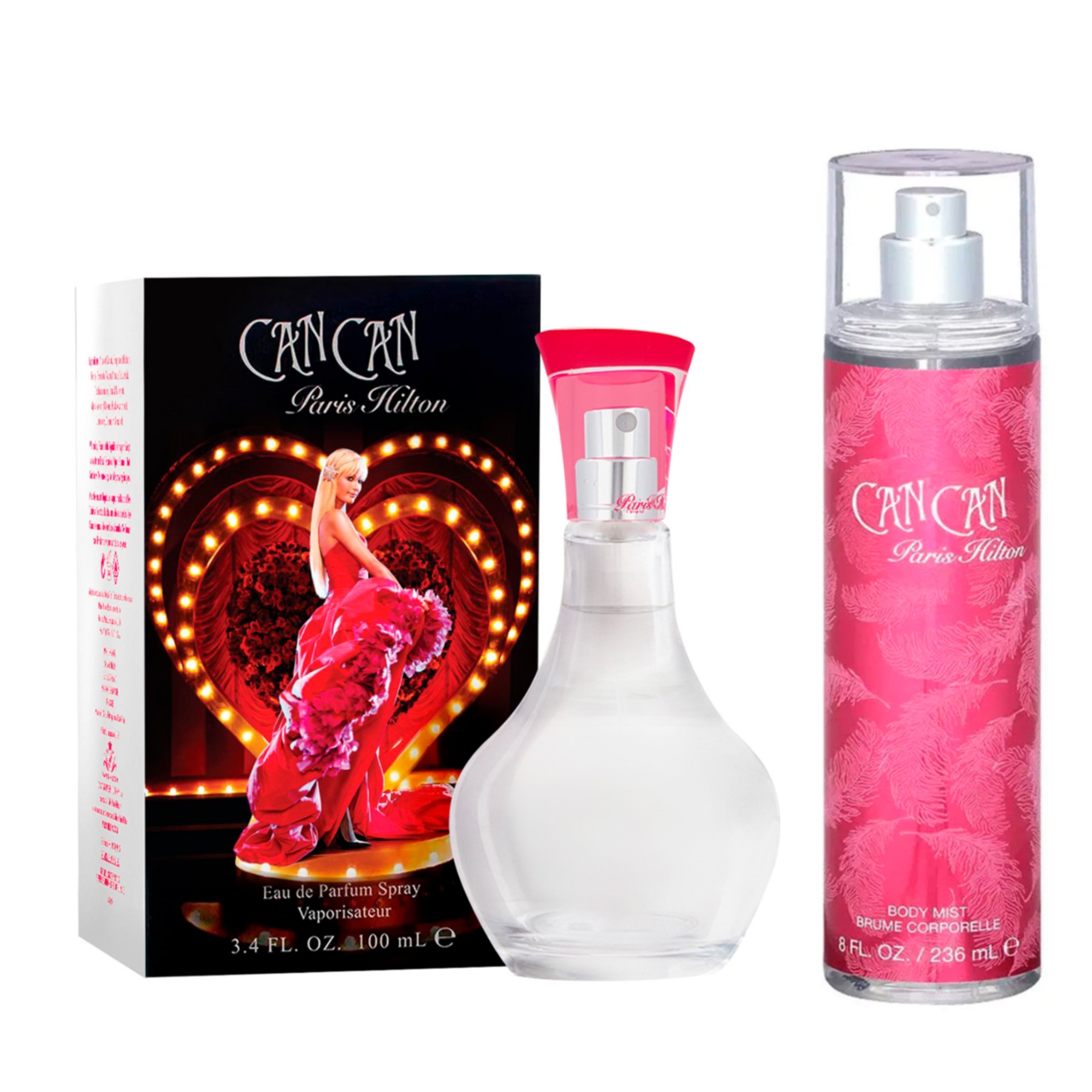 Paquete 2x1 Can Can Agua de perfume 100 ml dama + Body de 236 ml dama