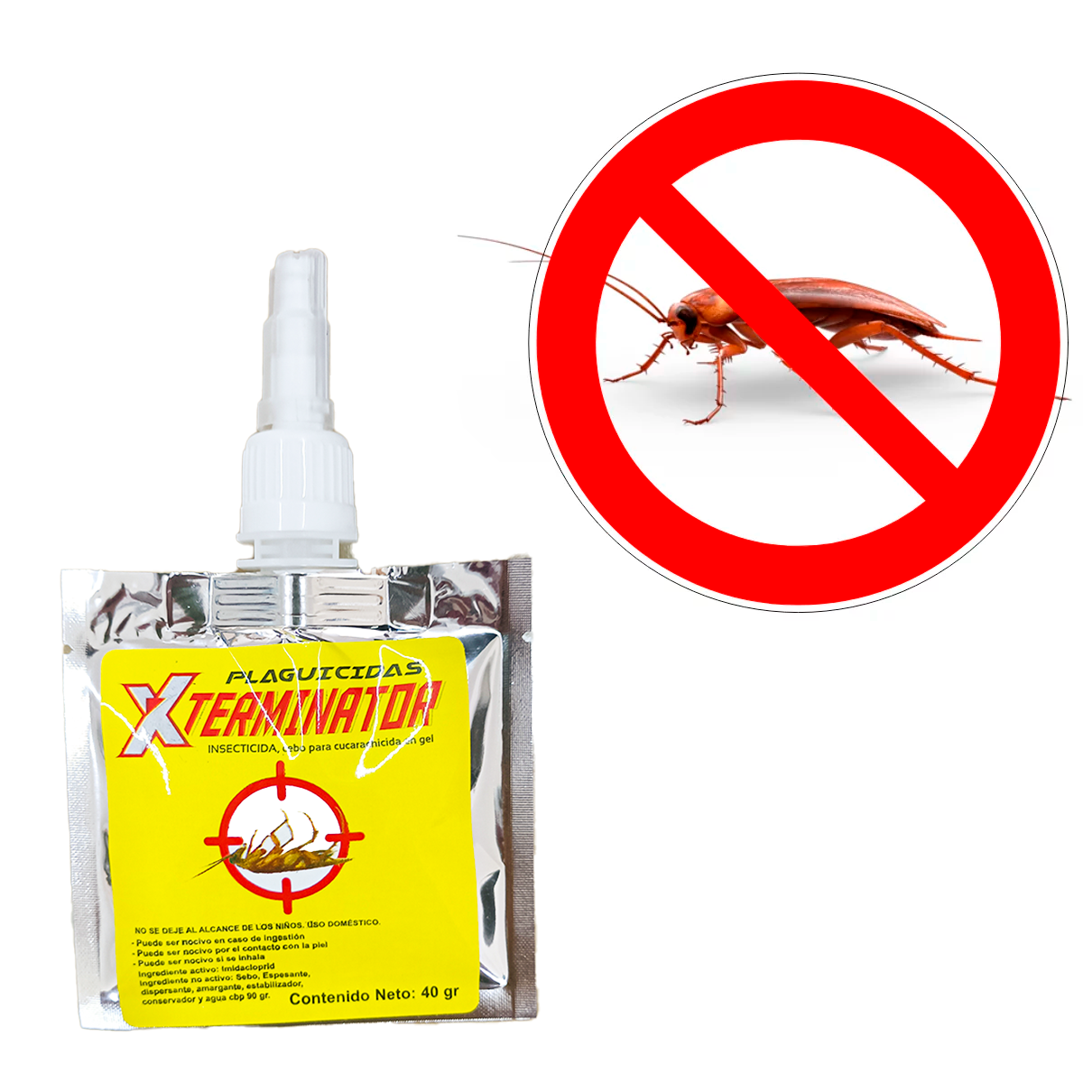 Insecticida para cucarachas tipo Cebo gel Cucarachicida 40 gramos