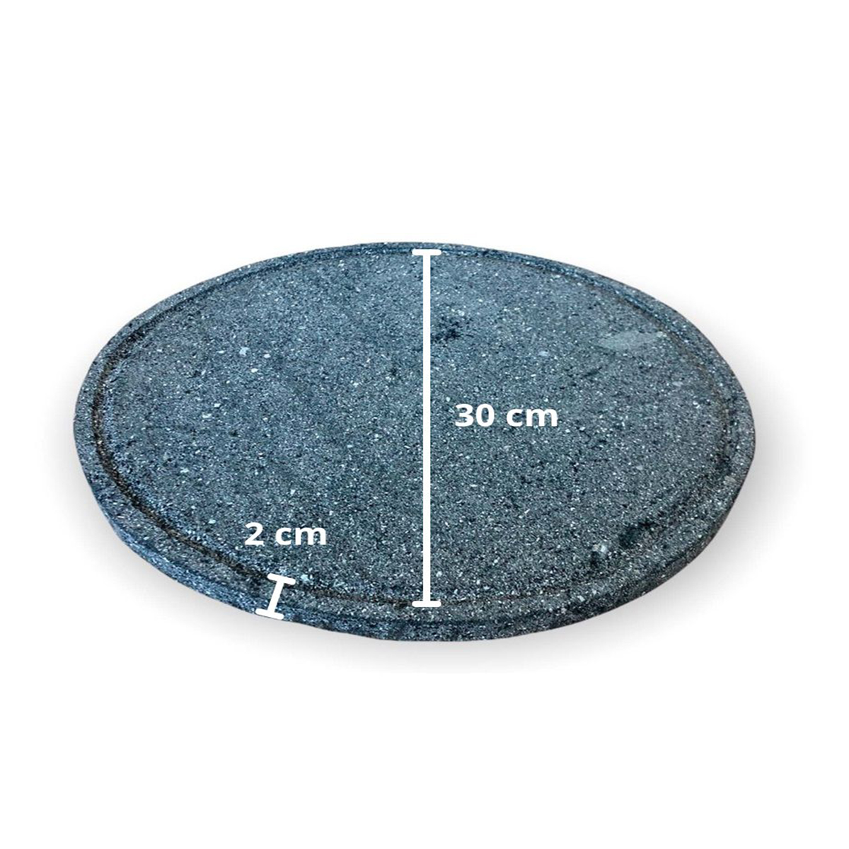 Comal De Piedra Volcánica Para Pizza Con Cortador