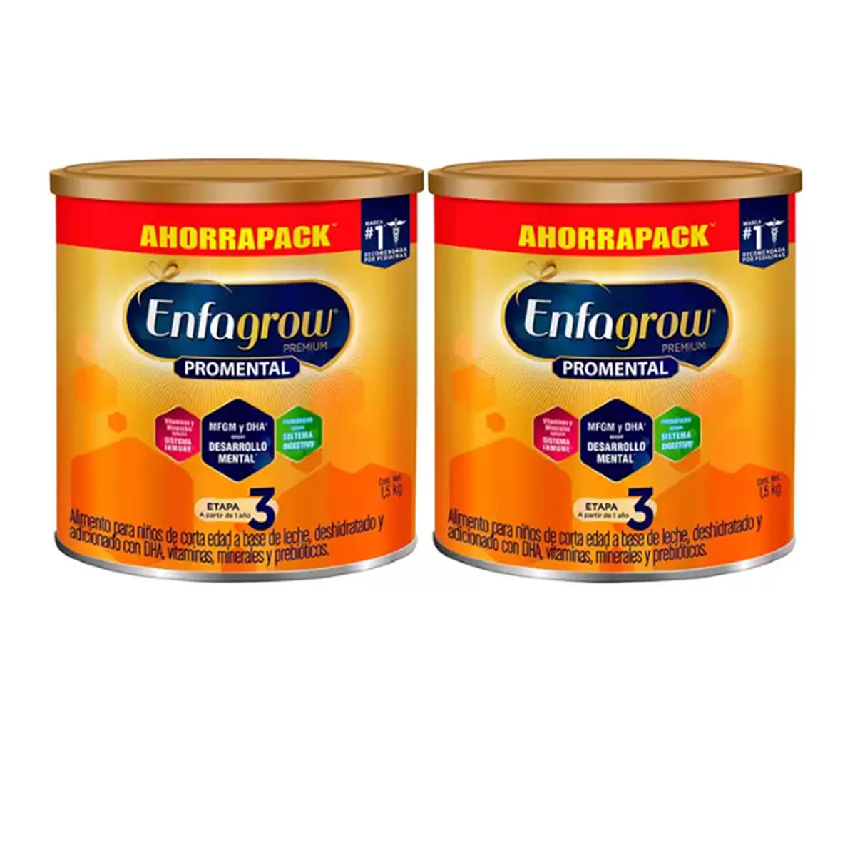 Enfagrow Fórmula Infantil Etapa 3 Promental 2 pzas 1.5kg c/u