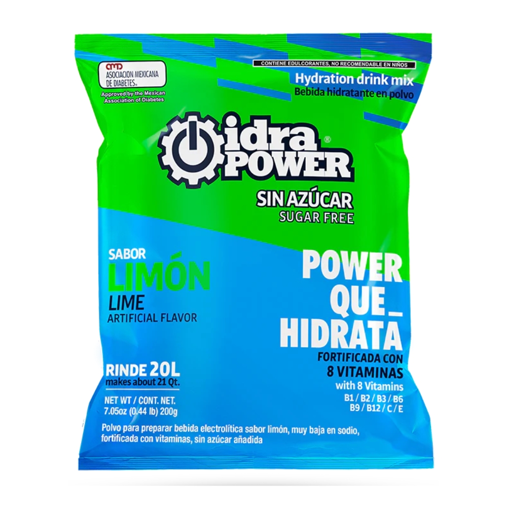 IDRAPOWER SIN AZÚCAR LIMON PRESENTACIÓN 200G (BOLSA)