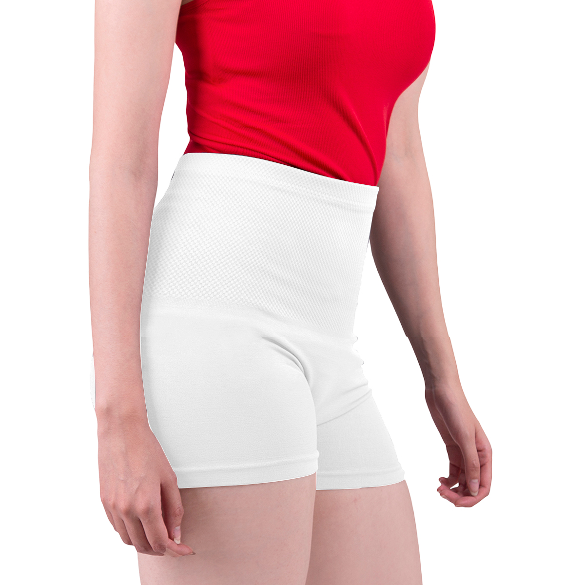 Short Licra Pretina Ancha Mujer Unitalla Blanco