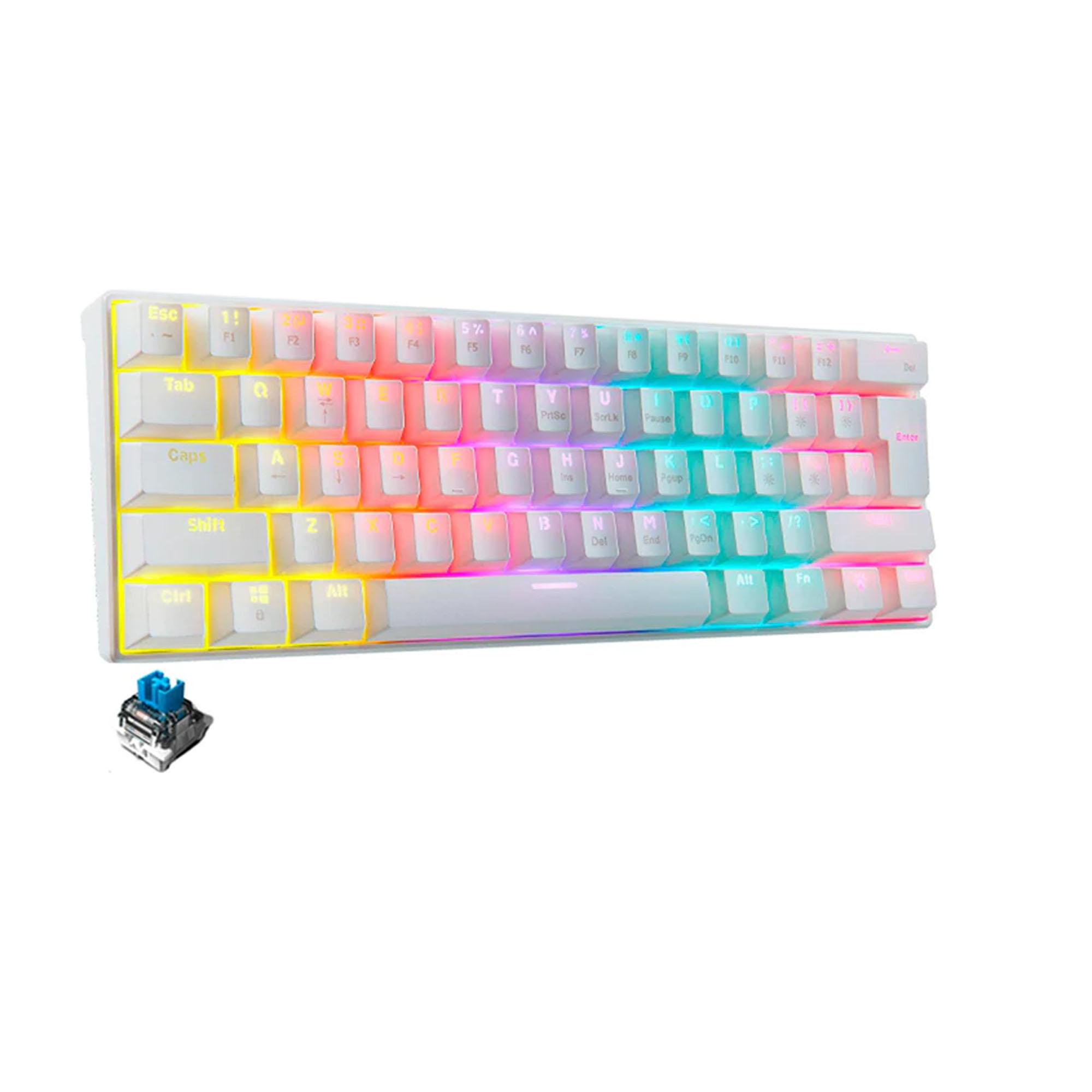 Teclado Gamer Xpg Summoner Mini SUMMONERMINI61BL-WHCES Rgb Blanco