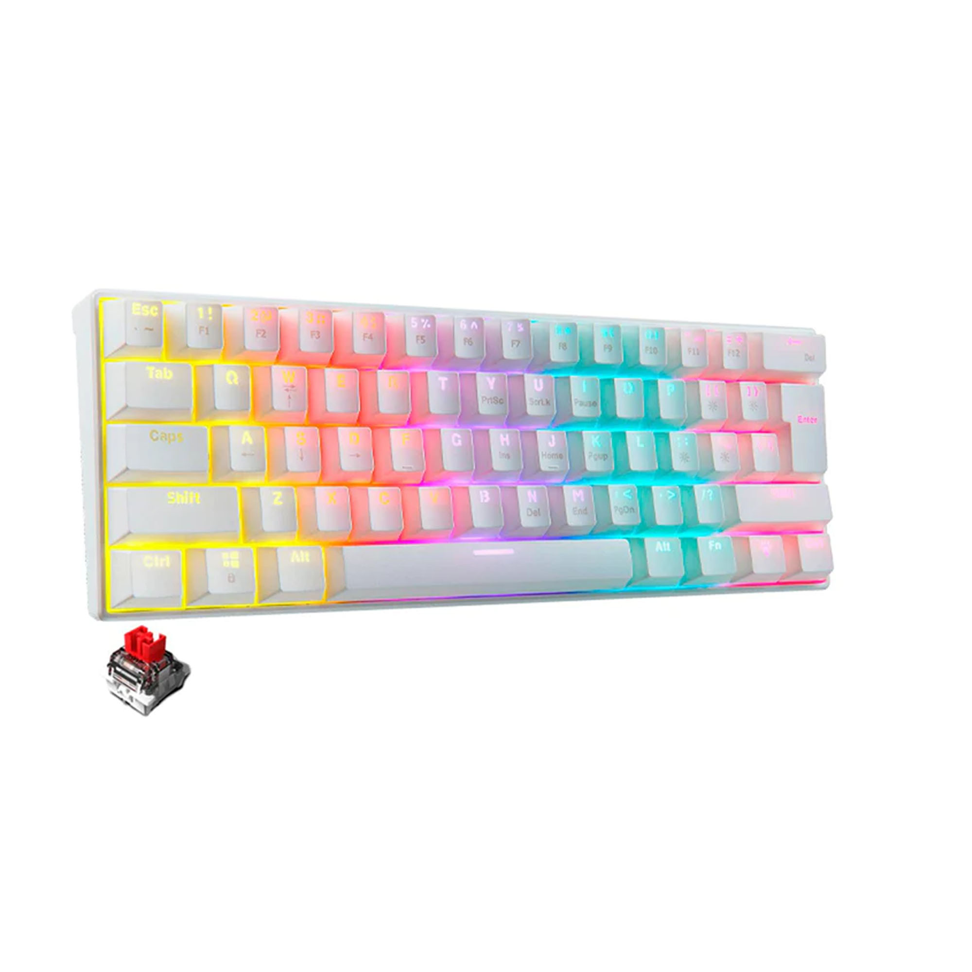 Teclado Gamer Xpg Summoner Mini SUMMONERMINI61RD-WHCES Rgb Blanco