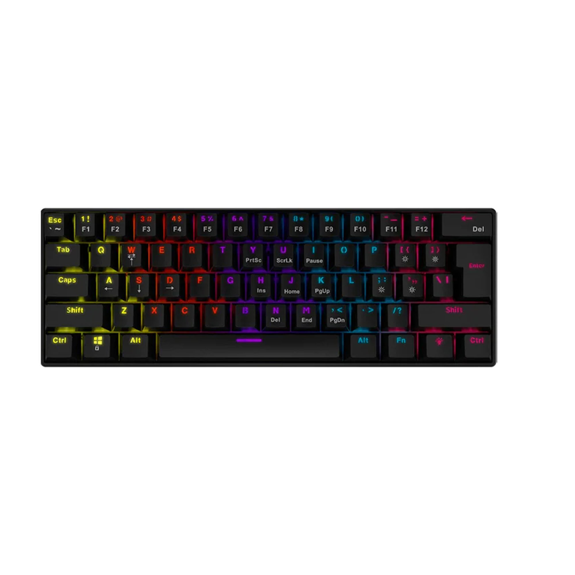 Teclado Gamer Xpg Summoner Mini SUMMONERMINI61RD-BKCES Rgb Negro