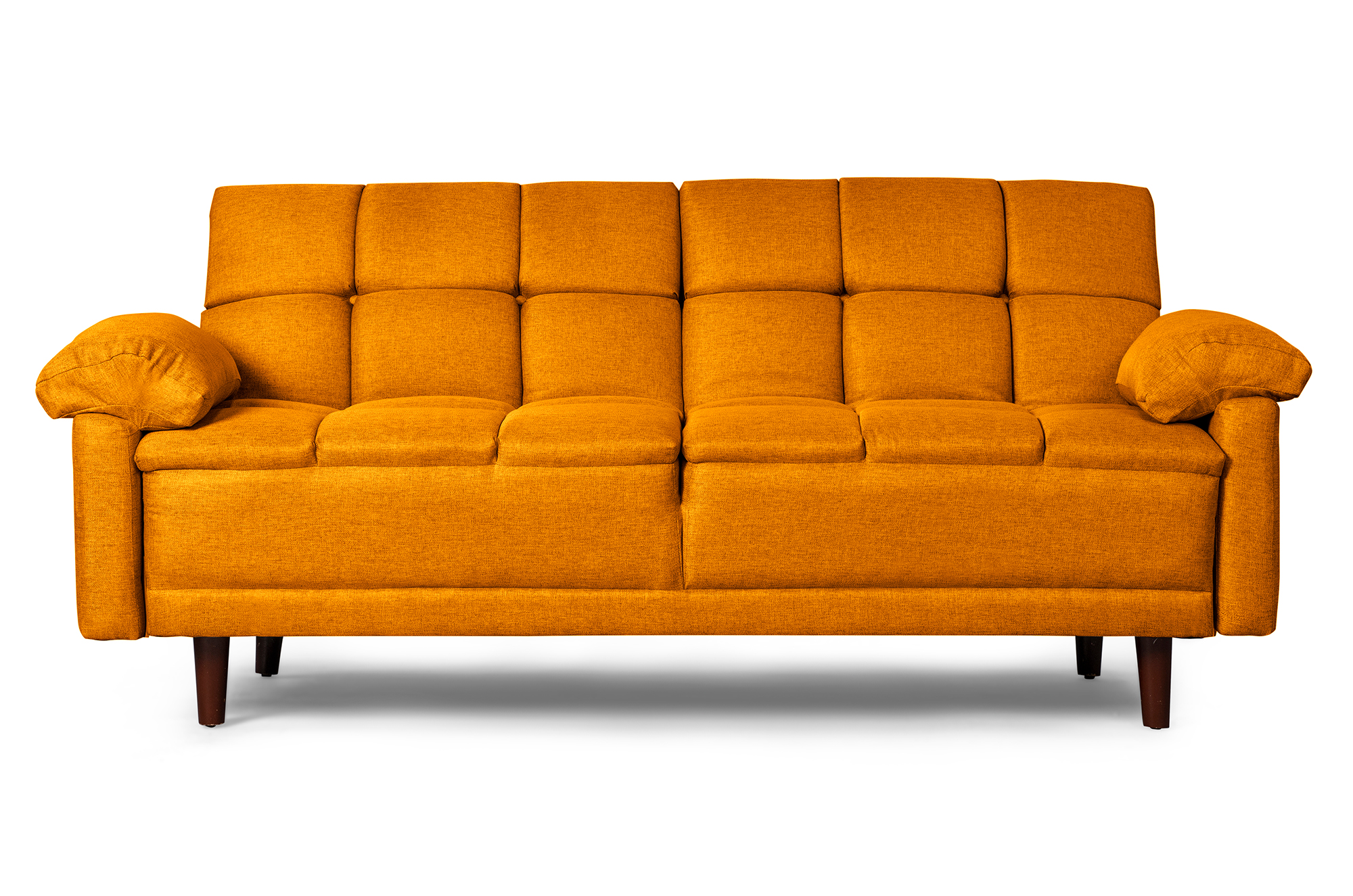 Sofá Cama Makora Tonic Mostaza Con Tecnología Beehive Airflex Foam