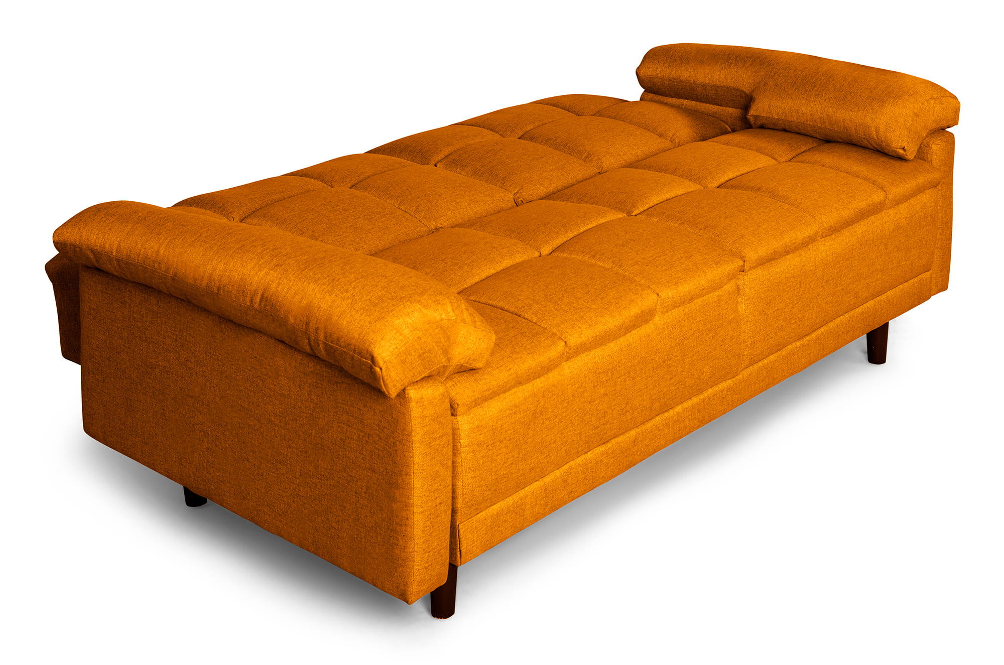 Sofá Cama Makora Tonic Mostaza Con Tecnología Beehive Airflex Foam