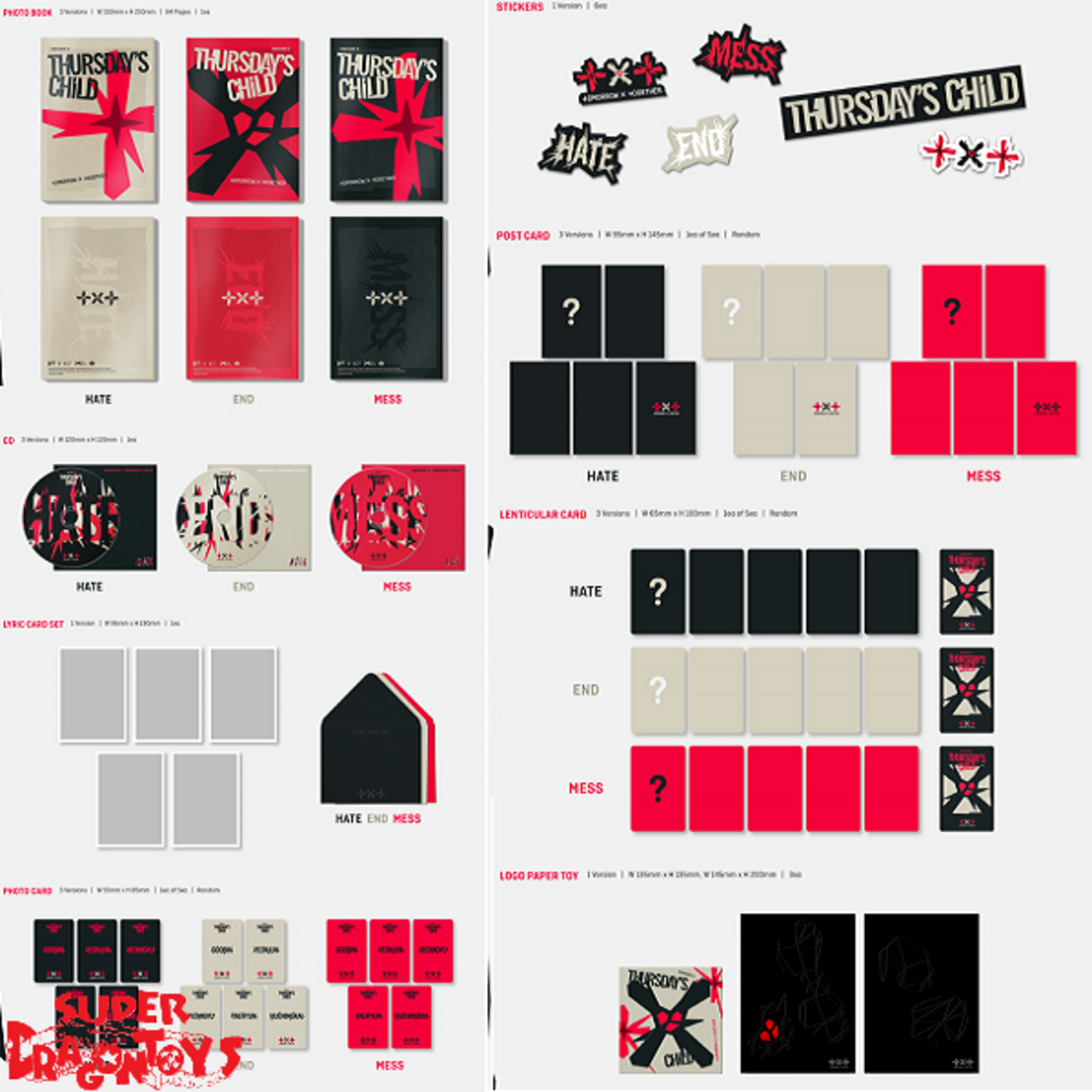 TXT - MINISODE 2: THURSDAYS CHILD (VERSIÓN MESS) ALBUM KPOP