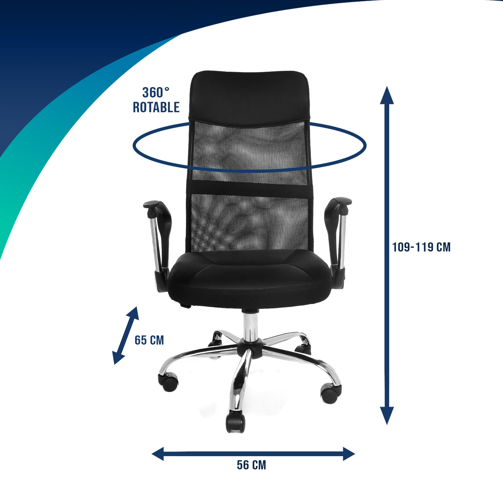 Silla Escritorio Oficina Ejecutiva Ergonómica Tapizado Mesh