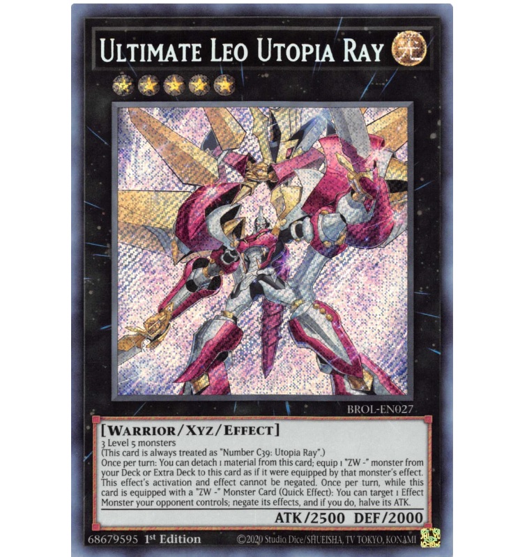 Yugioh Ultimate Leo Utopia Ray Secret Rare 1st Edition - Konami