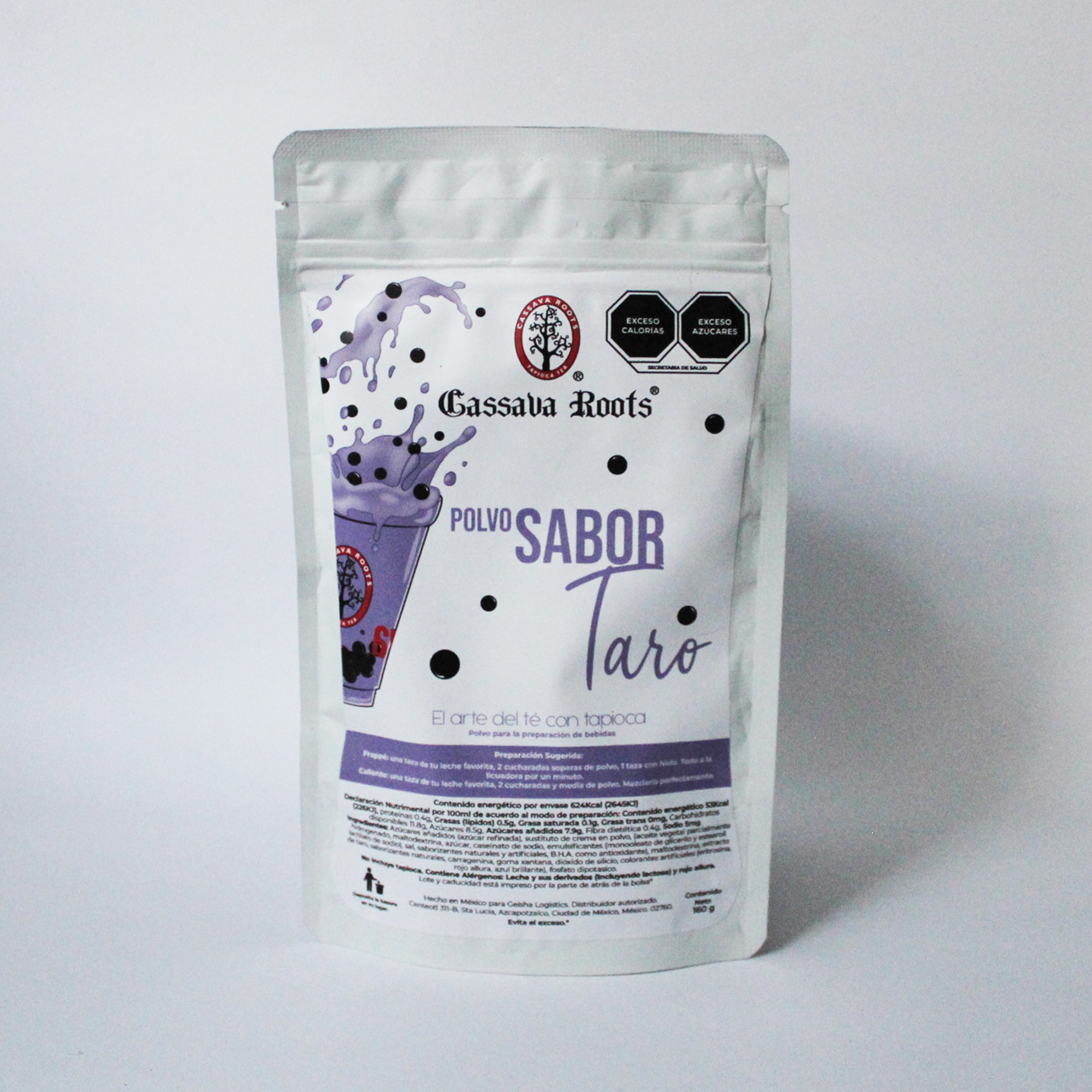 Base en polvo sabor Taro para bebidas Cassava Roots 160 gr Base en polvo sabor Taro para bebidas Cassava Roots 160 gr