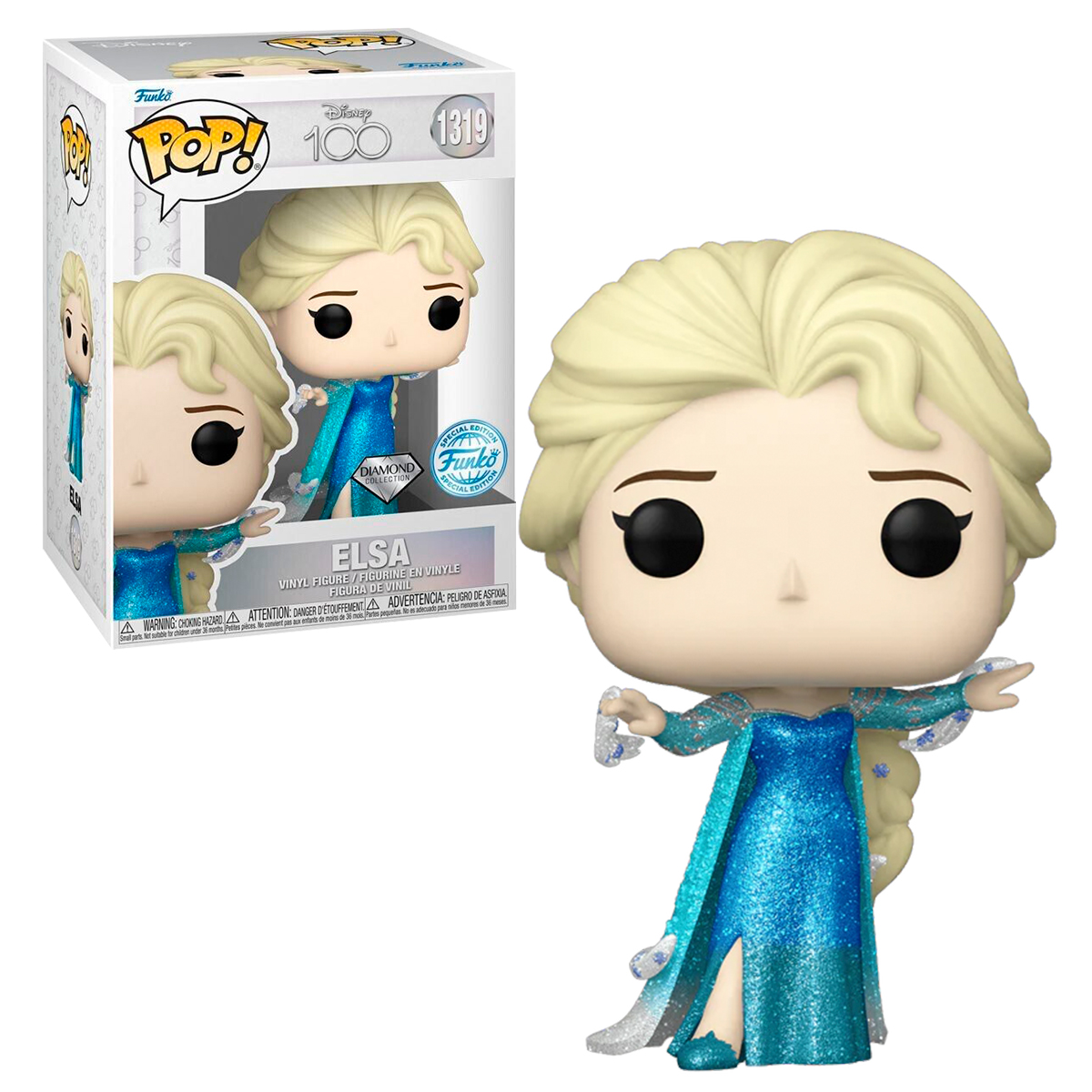 Funko Pop Elsa #1319 Edicion Diamante Frozen Aniversario Disney Figura ...
