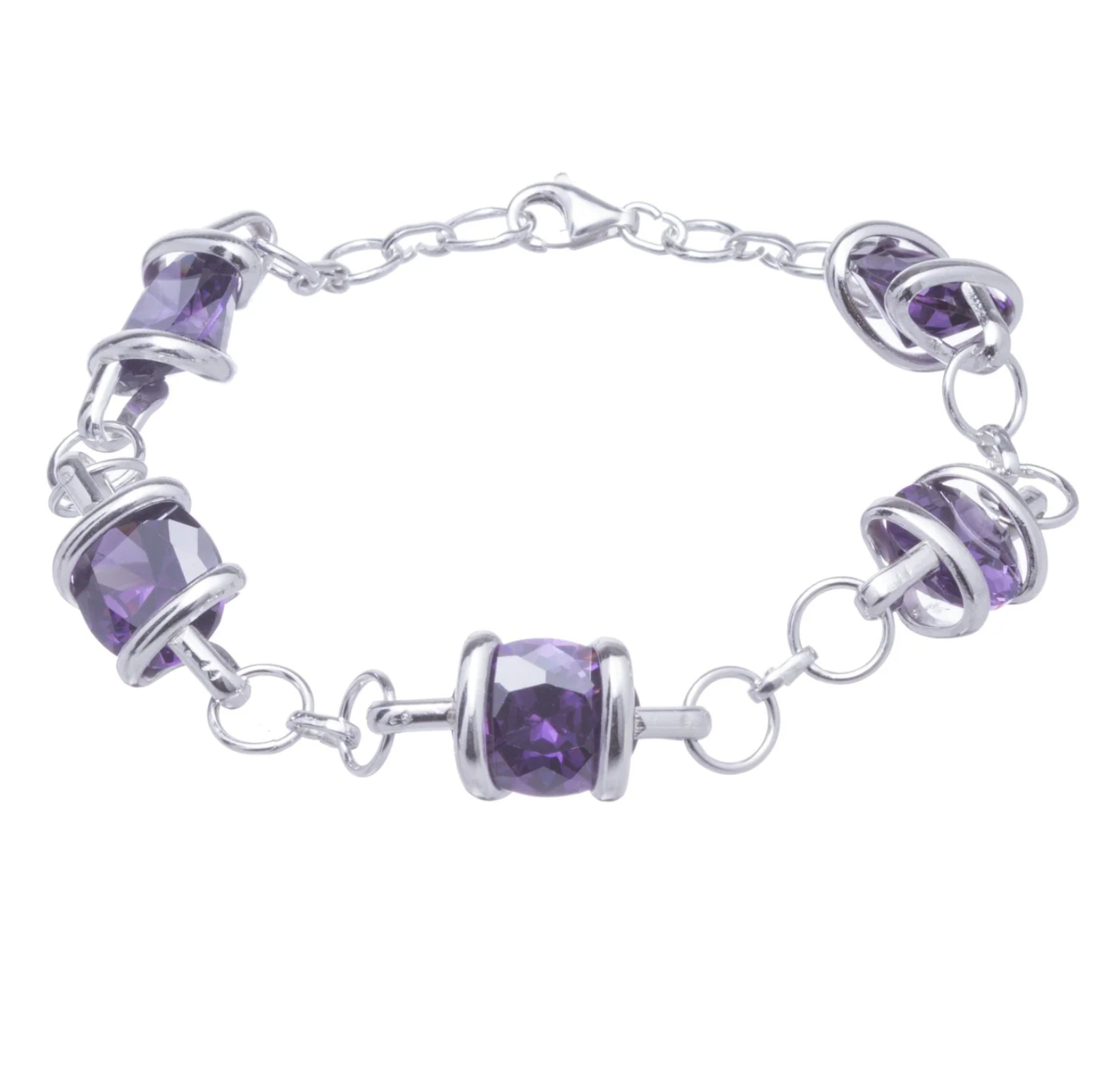 Pulsera de plata fina ley .925 con hermosas y elegantes zirconias ...