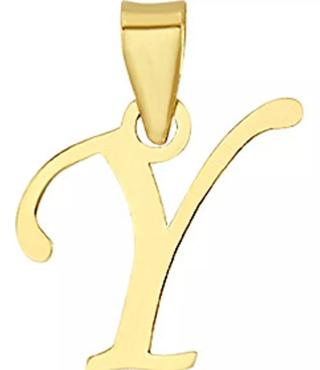 Dije Inicial Y Lisa En Oro De 10 K + Obsequio + Envío