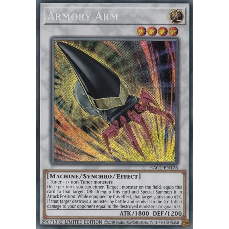 Yugioh Armory Arm Secret Rare Limited Edition - Konami