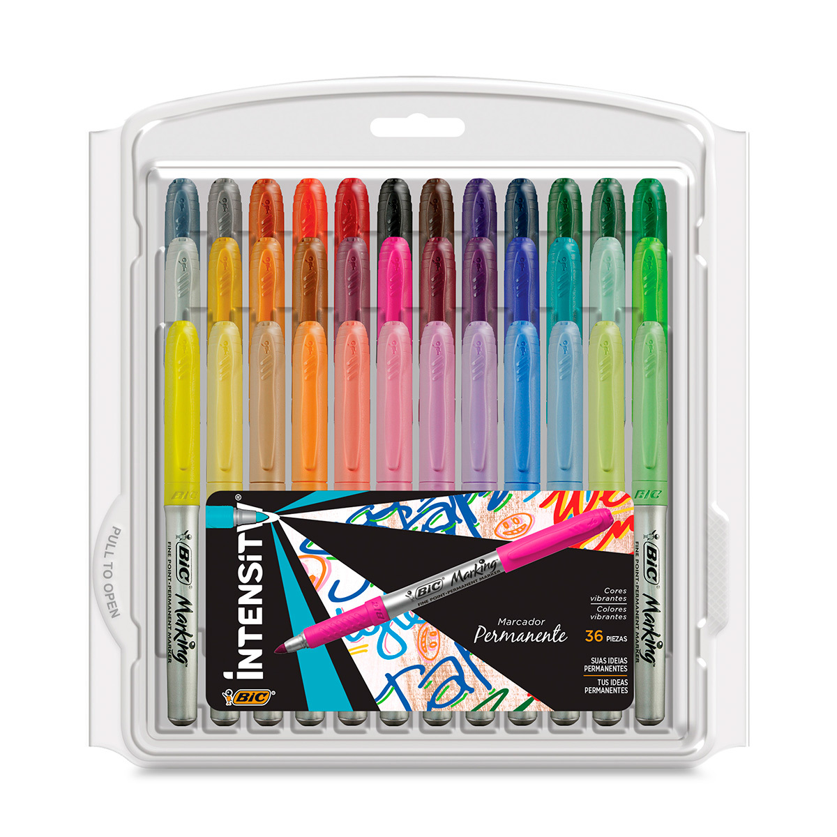 BIC Marcador Permanente Punto Fino, Marking Intensity, Surtido de ...