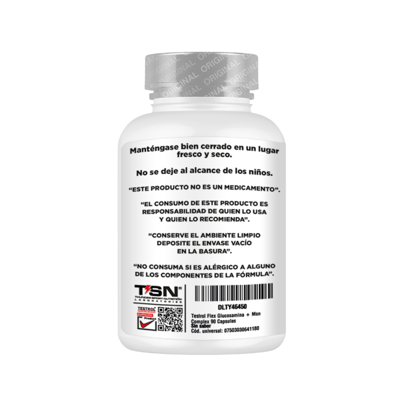 Testrol Flex Glucosamina + Msn Complex 90 Capsulas
