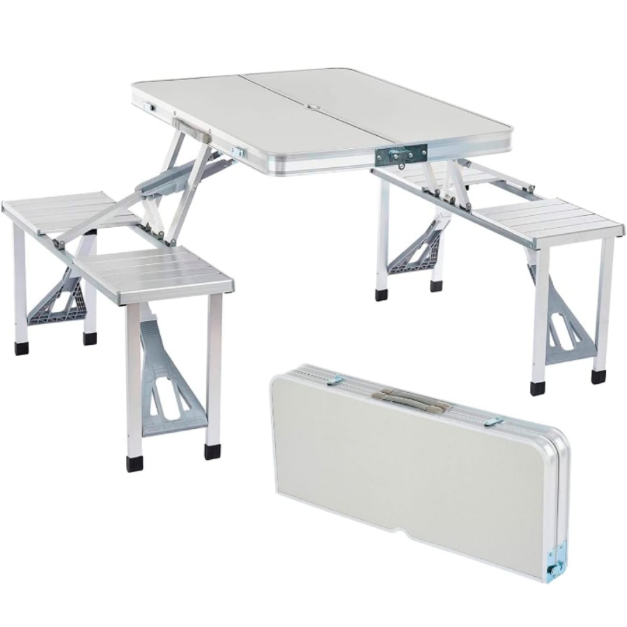 Mesa plegable de aluminio camping exterior jardín