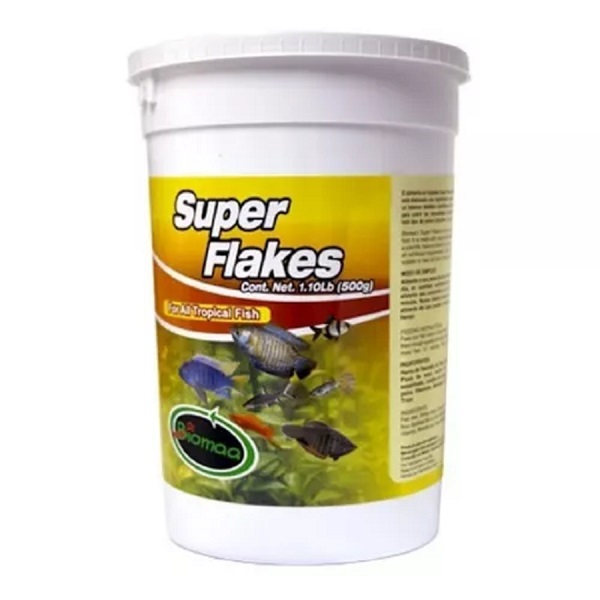 Super Flakes Alimento para peces Tropicales 500g - Biomaa