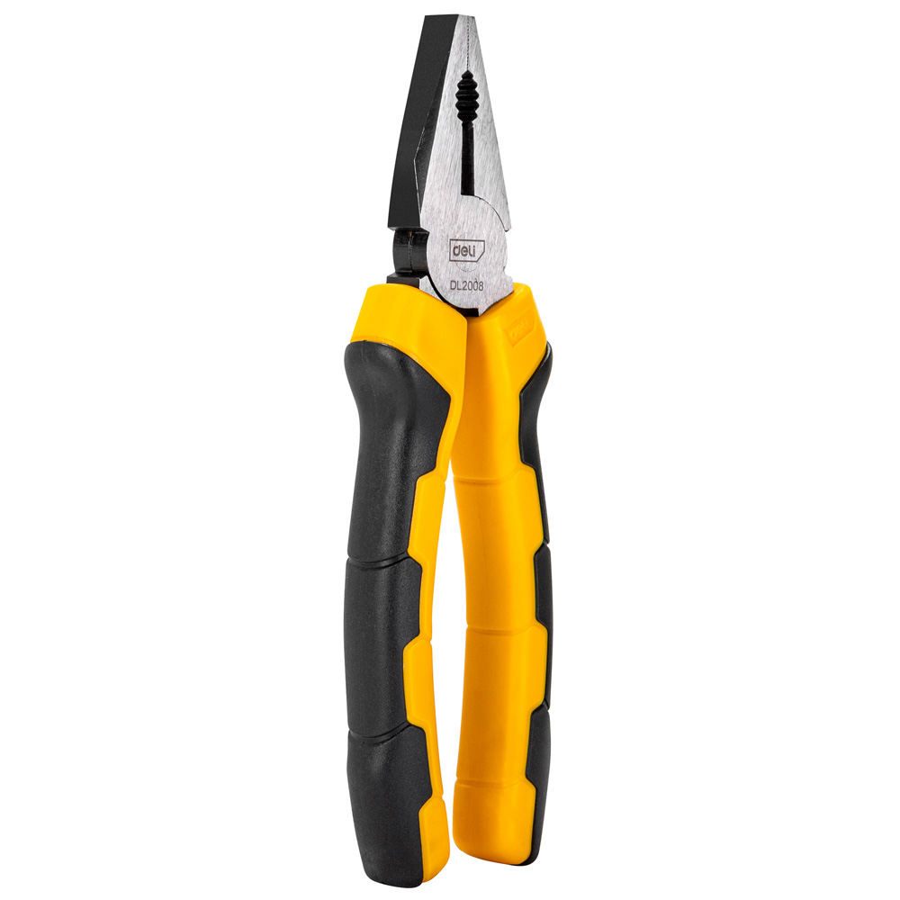 Deli Juego 3 Pinzas Electricista DL2008-3 Acero al Carbono y Mango de ...