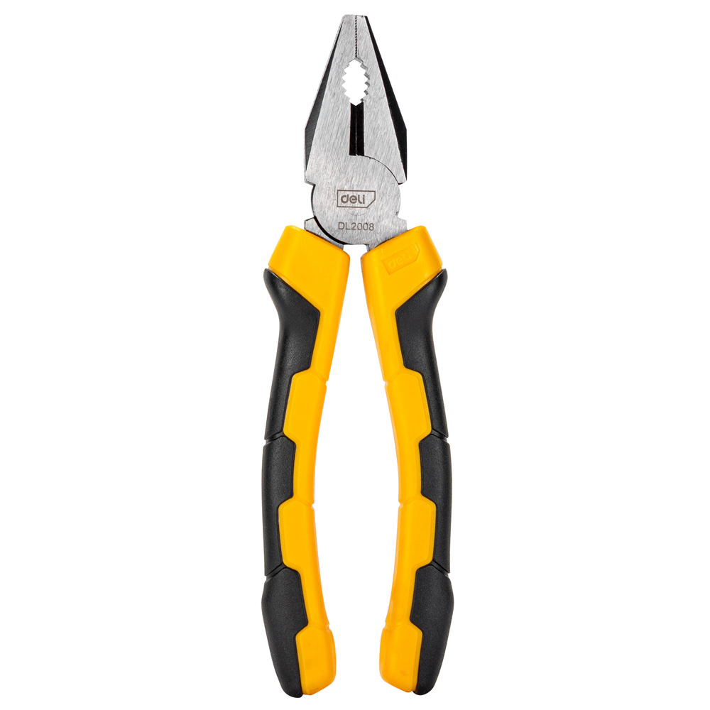 Deli Juego 3 Pinzas Electricista DL2008-3 Acero al Carbono y Mango de ...