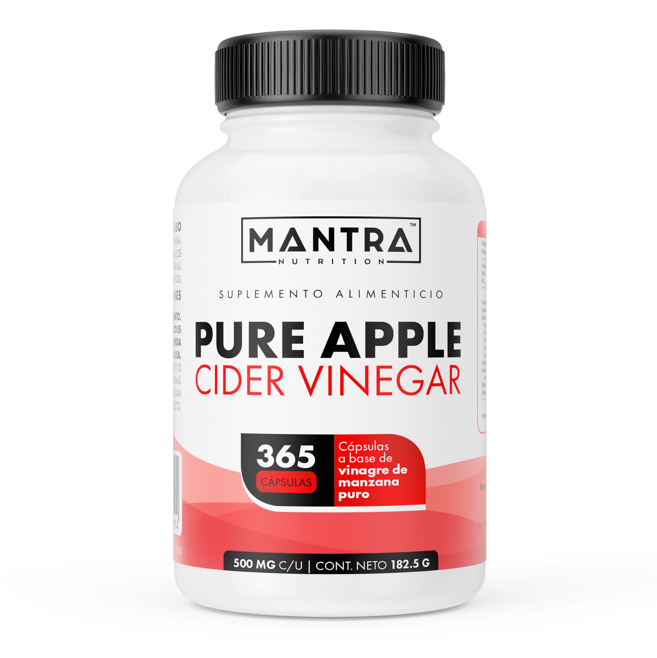 Vitaminas Mantra Nutrition de Vinagre de Manzana 365 Cápsulas