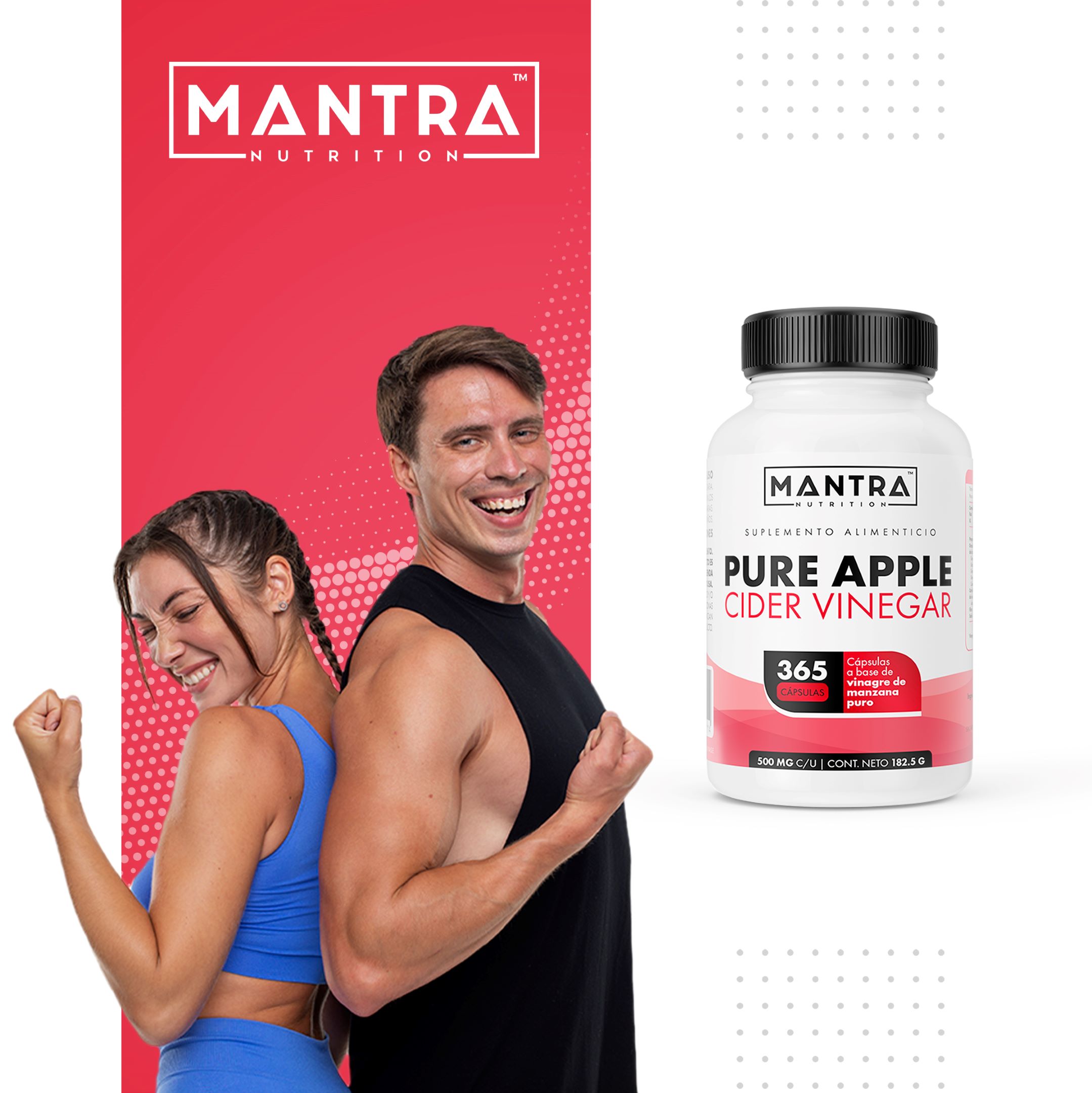 Vitaminas Mantra Nutrition de Vinagre de Manzana 365 Cápsulas