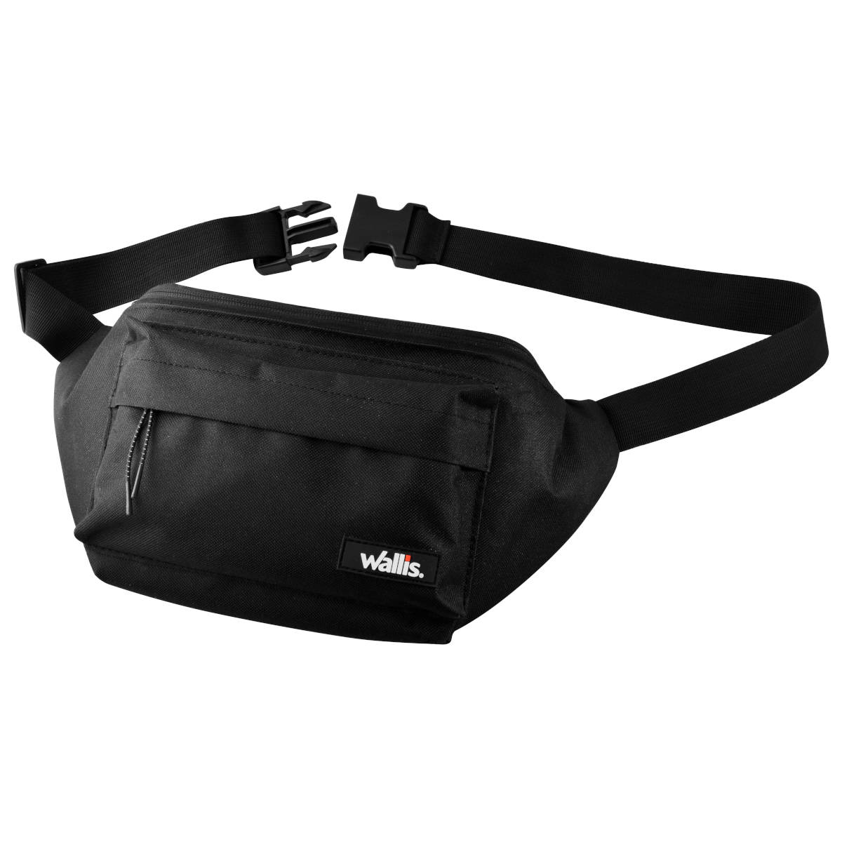 Cangurera Wallis unisex con 2 compartimientos, correa ajustable, negro