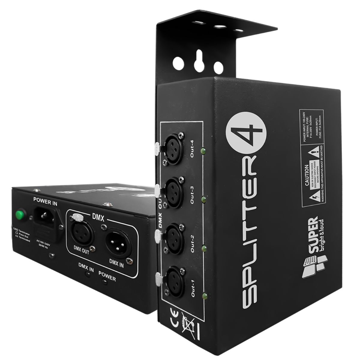 Splitter SUPER BRIGHT DMX 1 entrada 4 salidas