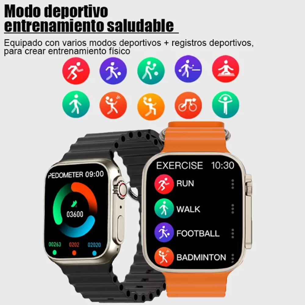 Smartwatch Reloj Deportivo T800 Ultra Carga.