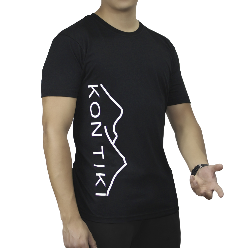 Playera Negra KON TIKI para Hombre, Aventura y Ciudad Manga Corta ...