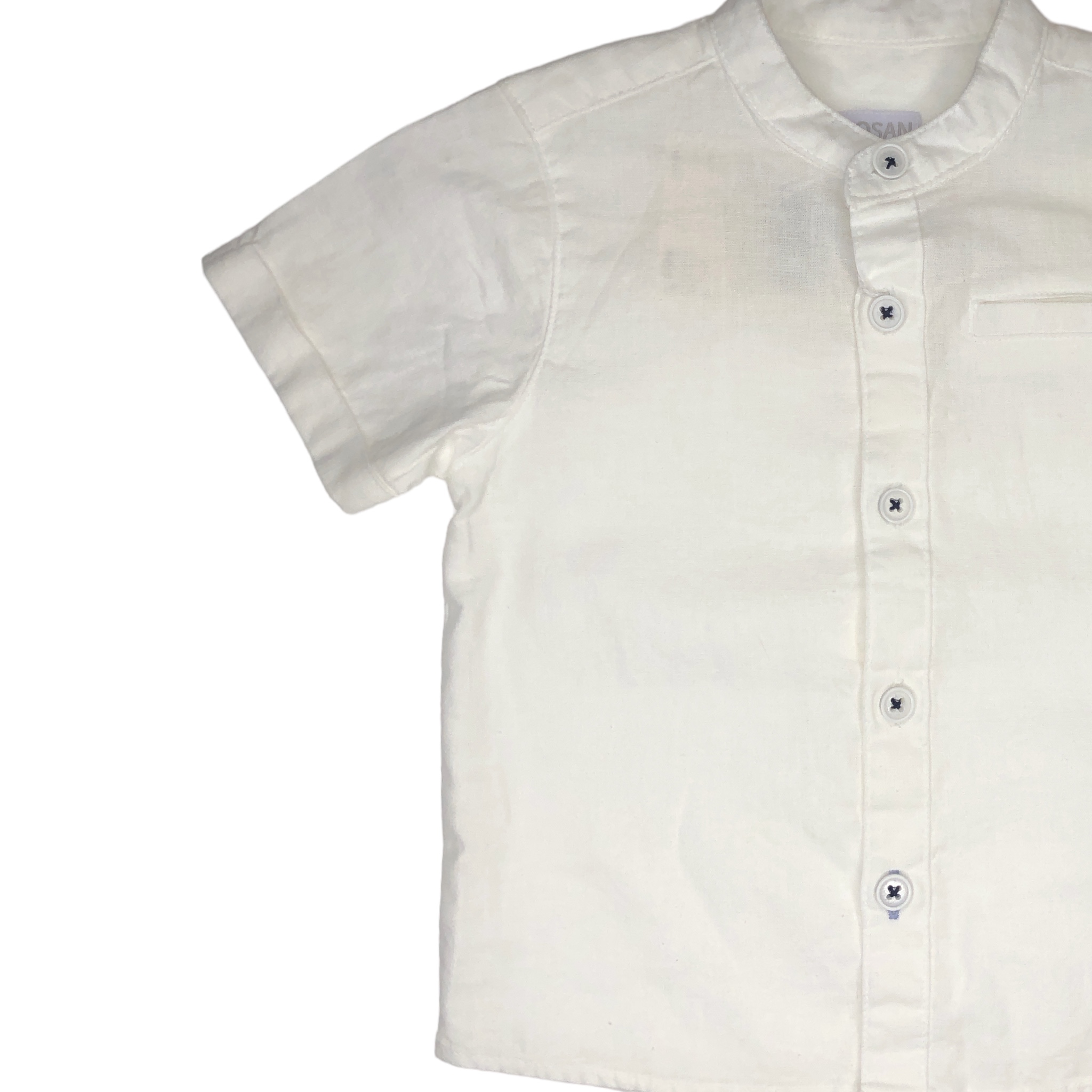 Camisa manga corta blanca para bebé niño Losan
