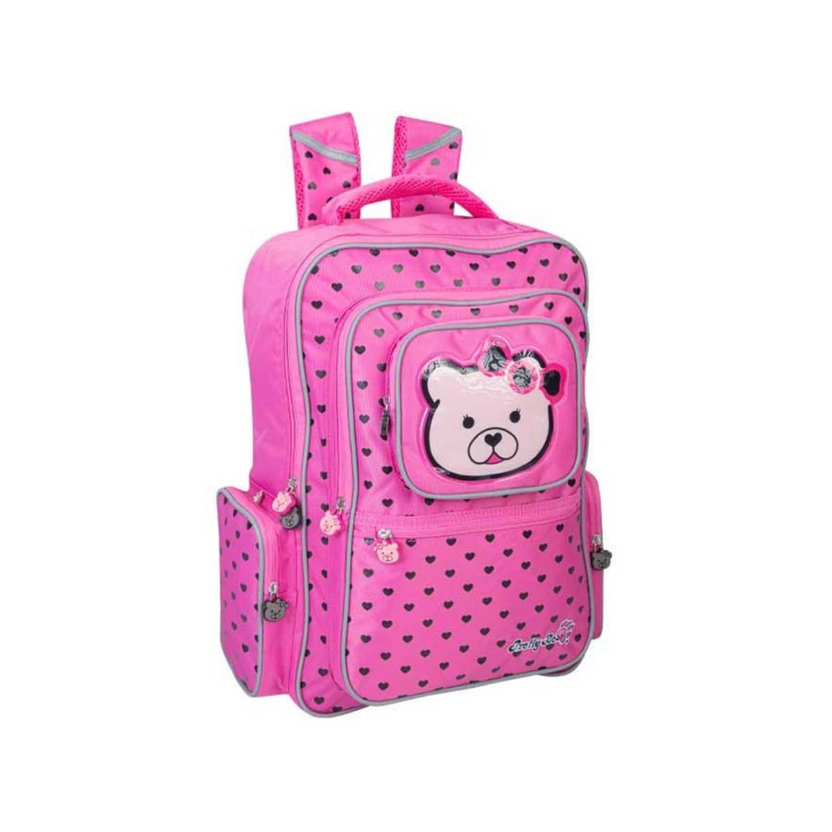 Mochila escolar infantil para niña color rosa, marca "Pretty Bear", mod ...