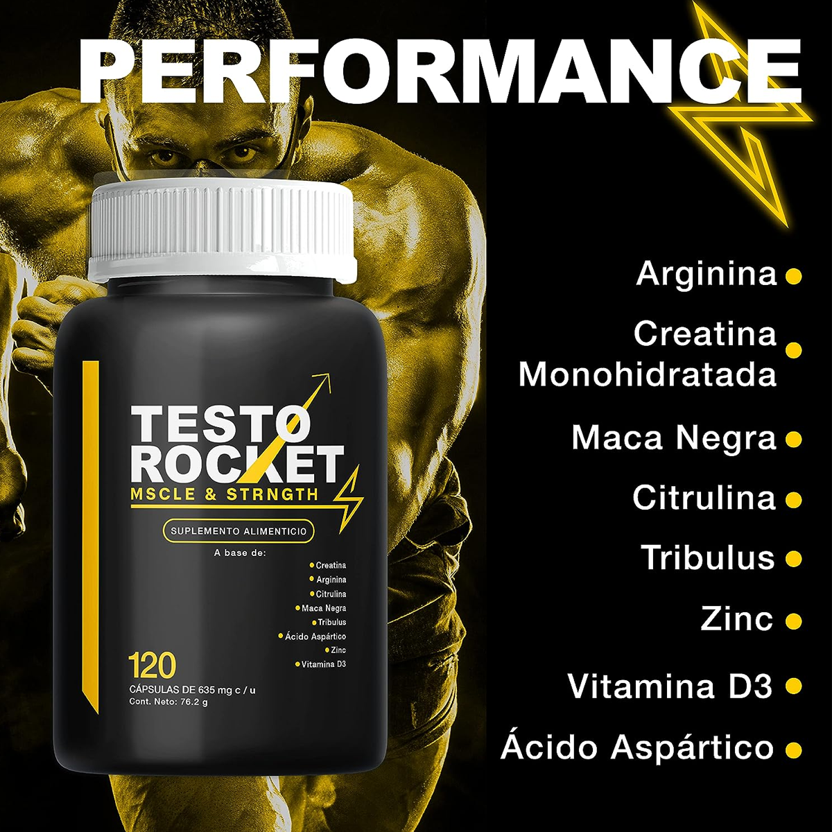 Suplemento Alimenticio - Precursor Testosterona Mens |Testo Rocket ...