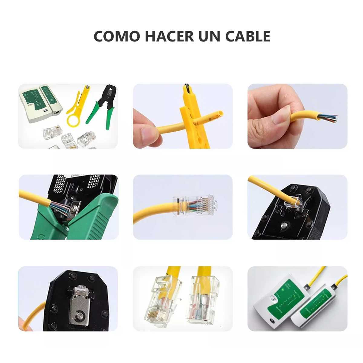 Kit De Herramientas Cableado Redes Basico Rj11 Rj45