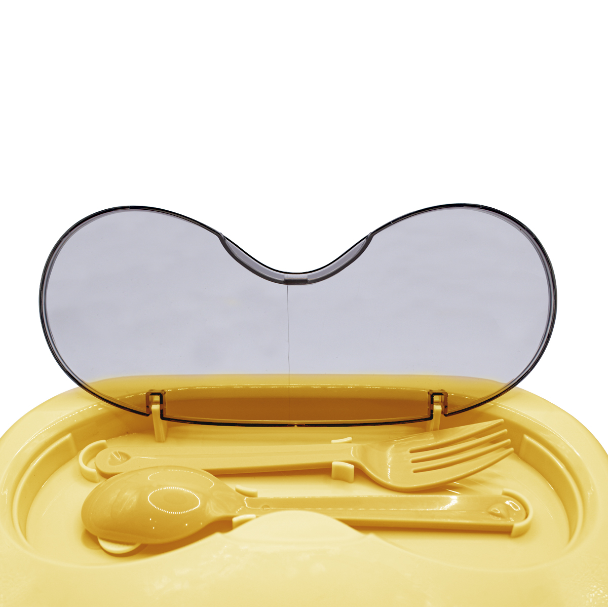 Tupper Hermético con 3 Divisiones y cubiertos