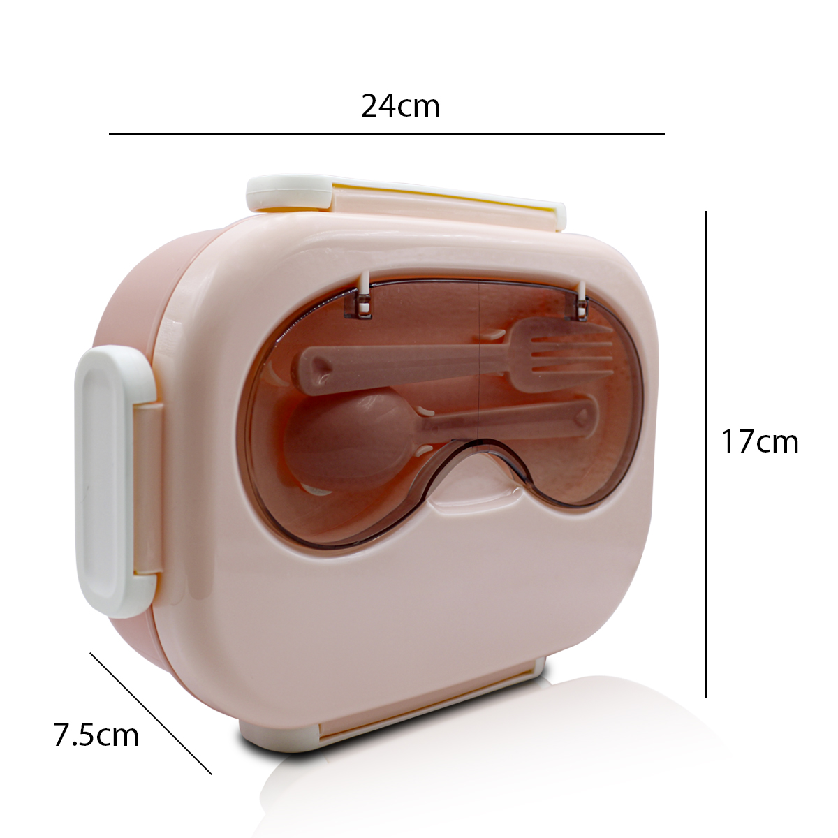 Tupper Hermético con 3 Divisiones y cubiertos