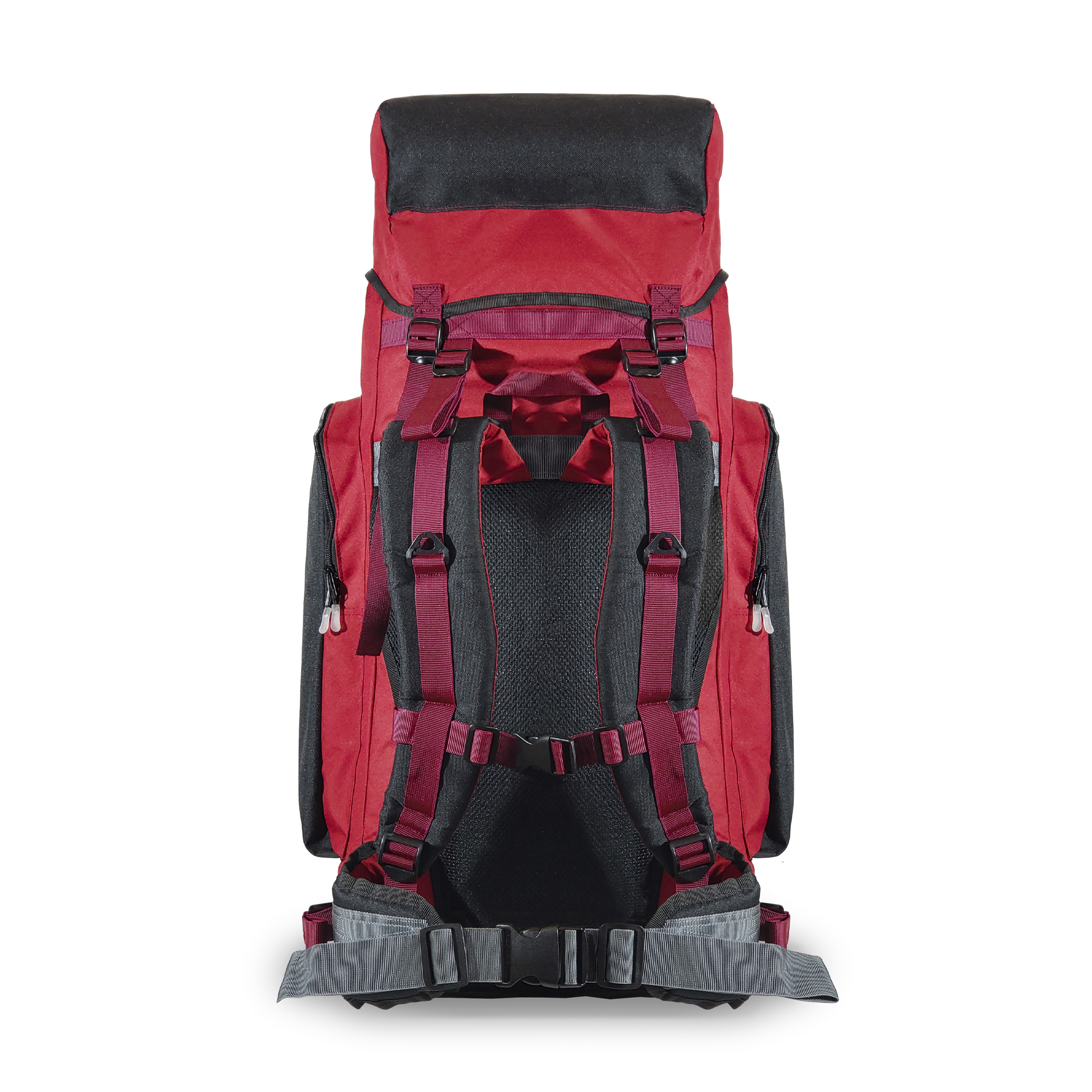 Mochila 2 en 1 Rojo para Viaje y Campismo 62l + Backpack 10l Kon Tiki ...