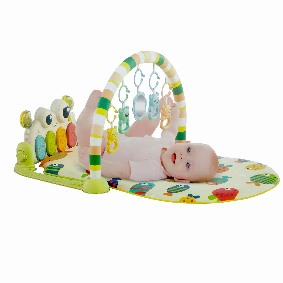Gimnasio para Bebé Sobebear Piano Fitness Cangrejo Yl603 Verde